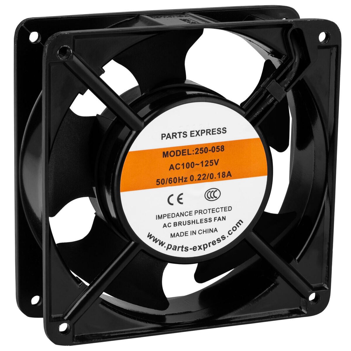 Muffin Style Axial Cooling Fan 120 VAC 120 X 120 X 38mm 100 CFM Muffin Style Axial Cooling Fan 120 VAC 120 X 120 X 38mm 100 CFM